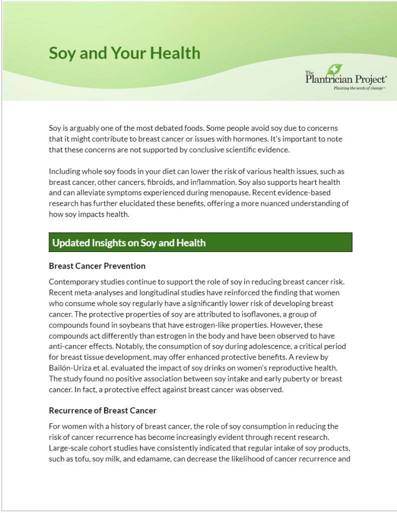 Soy and Your Health - Plantrician Providers Directory