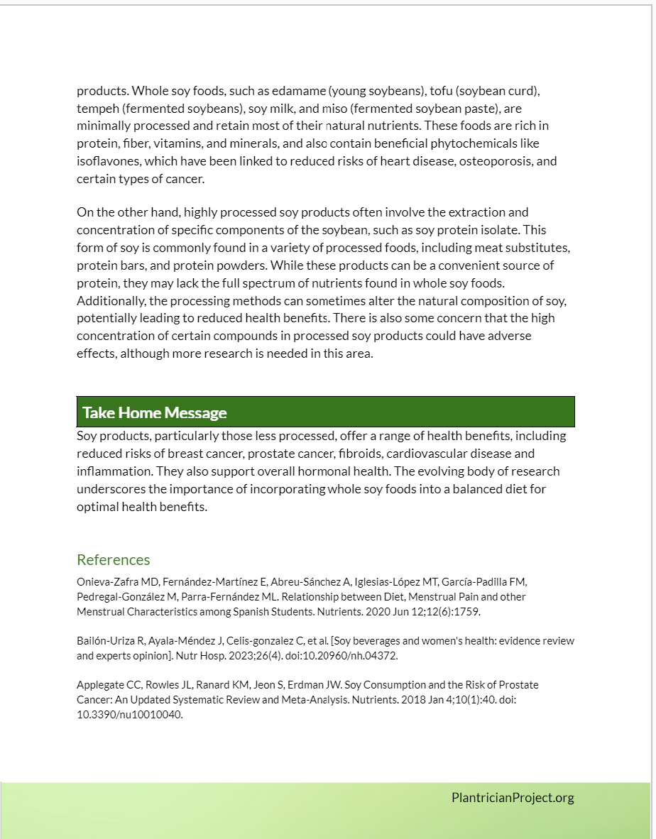 Soy and Your Health - Plantrician Providers Directory