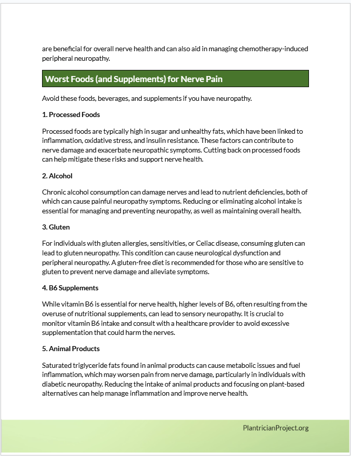 The Role of Diet in Managing Neuropathy - Plantrician Providers Directory